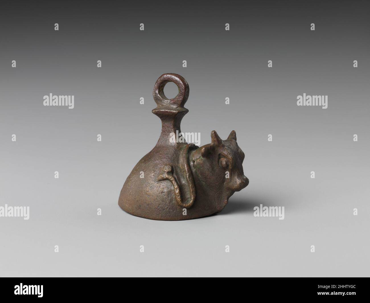 Bell with head of a bovine wearing a yoke ending in uraei 332–30 B.C ...