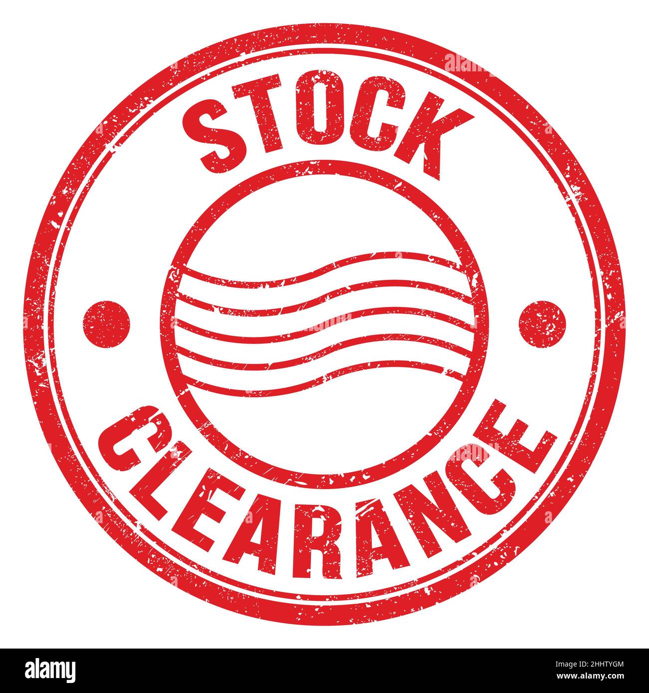 STOCK CLEARANCE text written on red round postal stamp sign Stock Photo ...