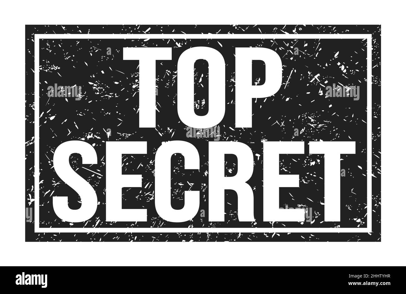 TOP SECRET, words written on black rectangle stamp sign Stock Photo - Alamy