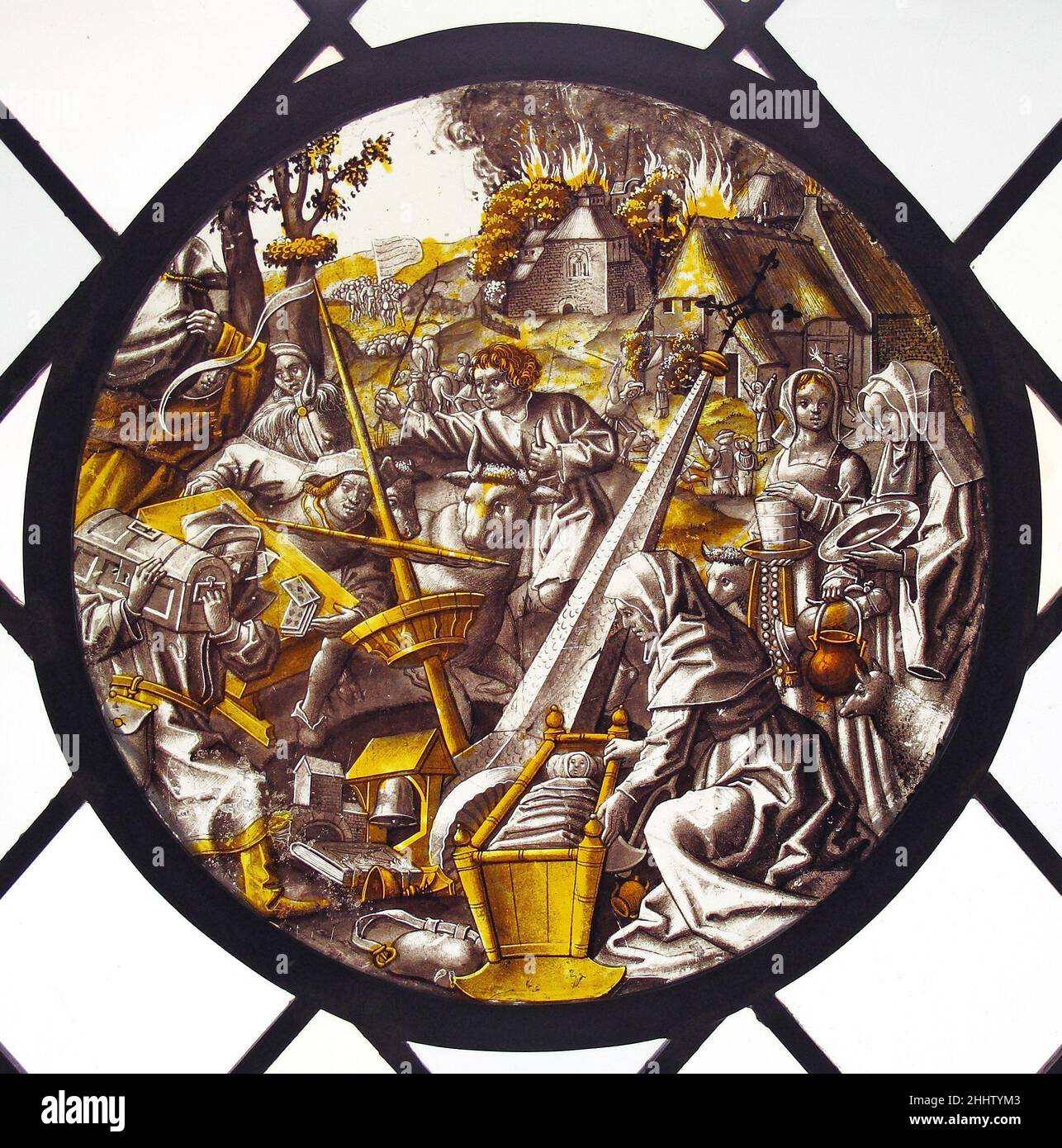 Allegory of Rout and Pillage ca. 1520 Style of Dirck Vellert ...