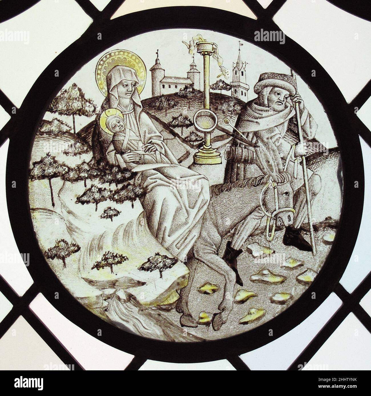 Roundel with the Flight into Egypt 1480–90 German. Roundel with the ...