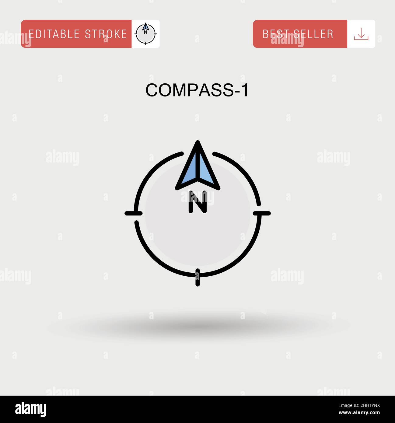 Compass one line drawing Stock Vector Images - Alamy