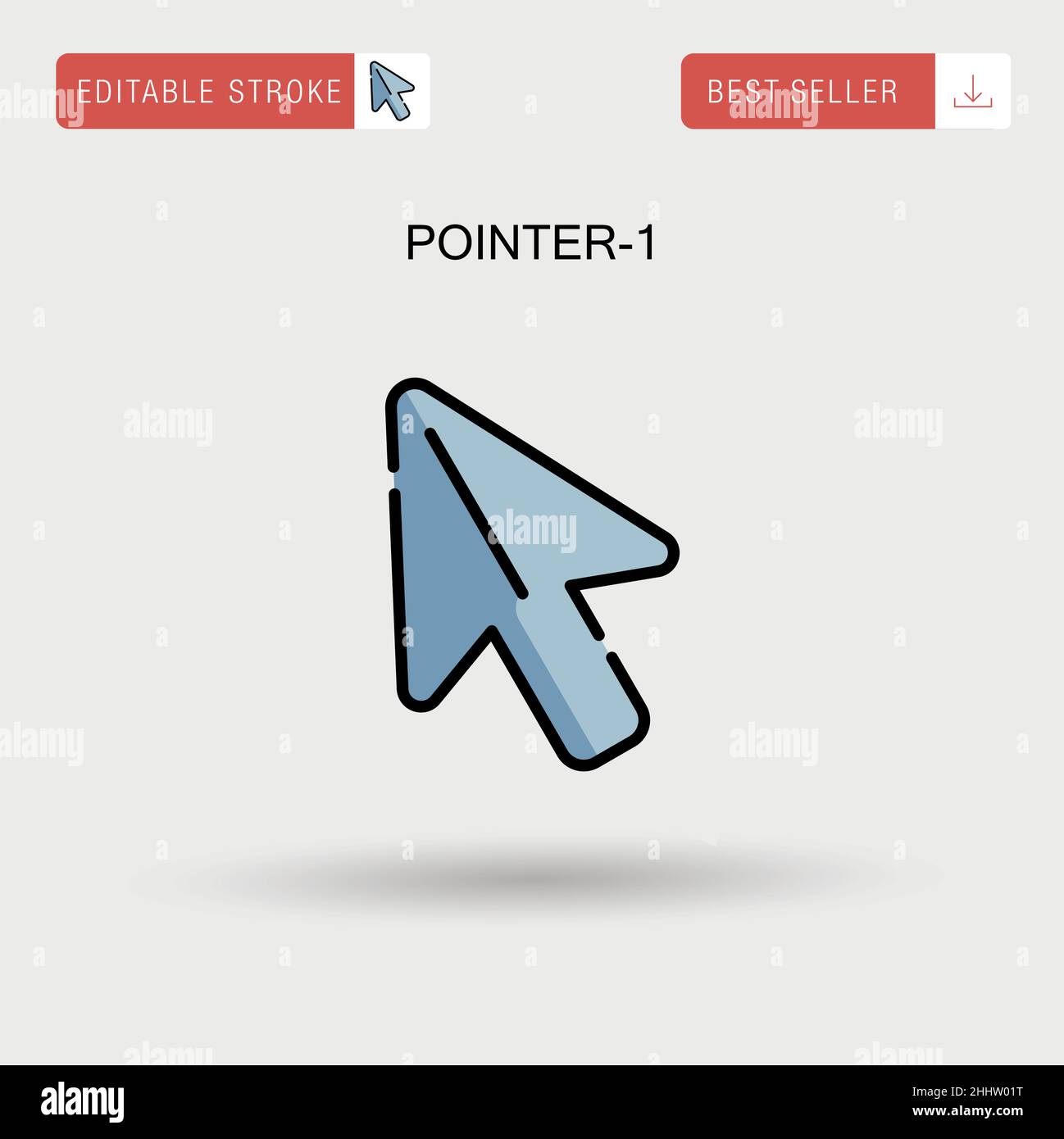 Pointer-1 Simple vector icon Stock Vector Image & Art - Alamy