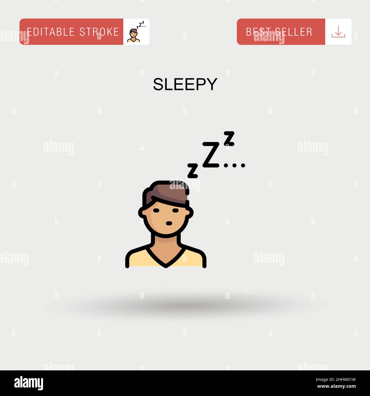 Cartoon sleepy girl vector hi-res stock photography and images - Alamy