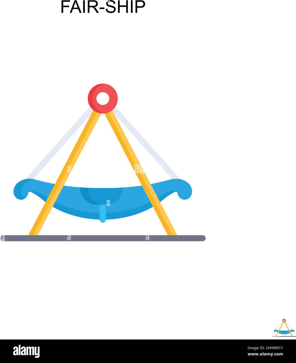 Fair-ship Simple vector icon.Perfect color modern pictogram on editable ...