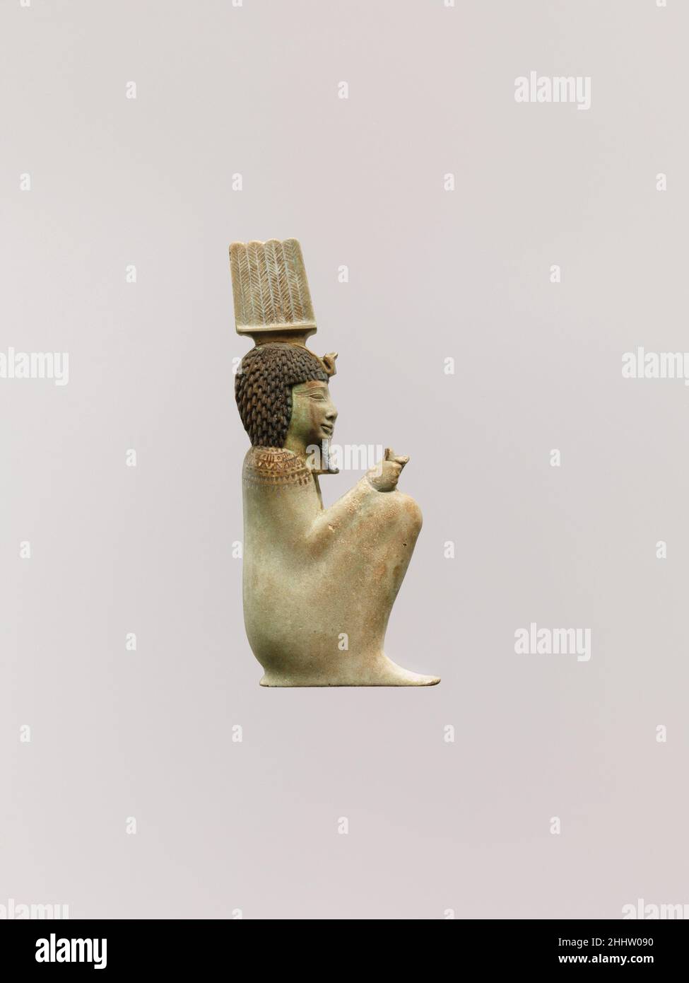 Inlay of the squatting god Anhur (Onuris) 4th century B.C. Late Period ...