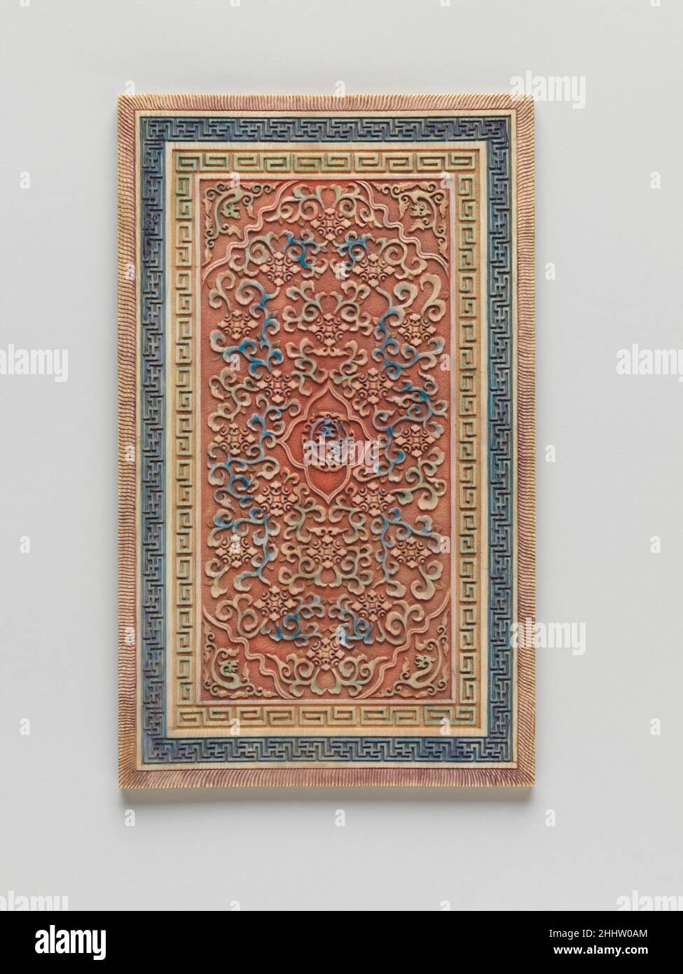 Tablet with Design for a Carpet 18th century China. Tablet with Design ...