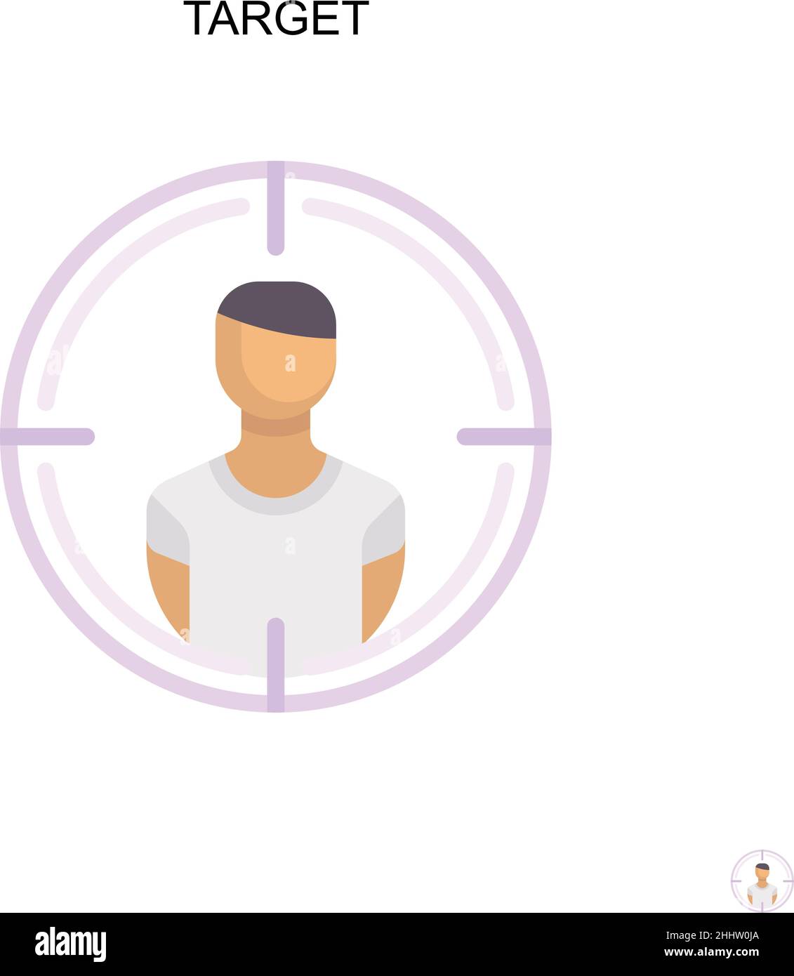 Target Simple vector icon.Perfect color modern pictogram on editable ...