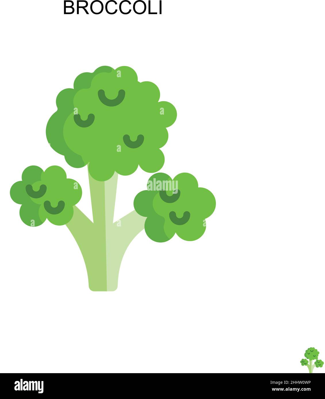 Broccoli Simple vector icon.Perfect color modern pictogram on editable ...