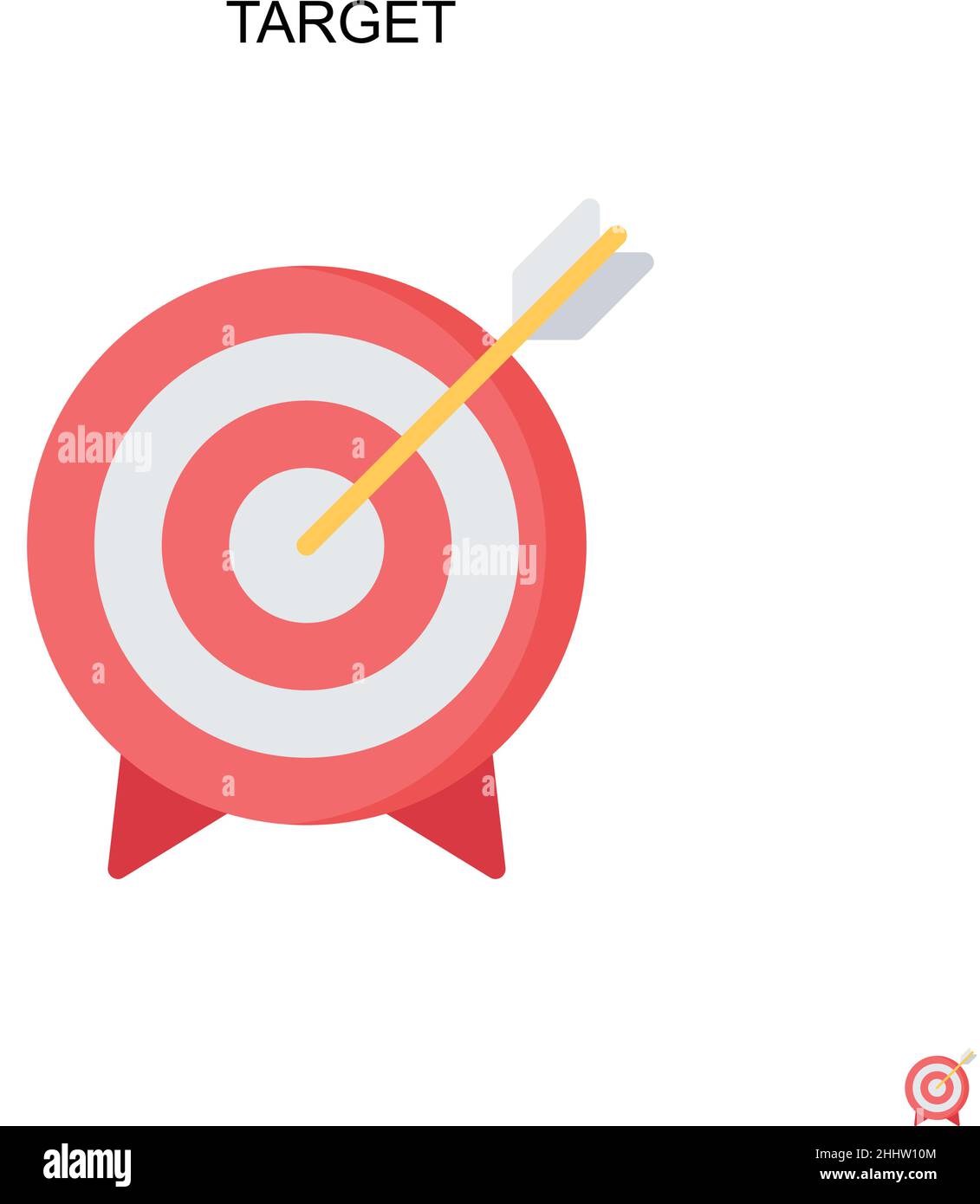 Target Simple vector icon.Perfect color modern pictogram on editable ...