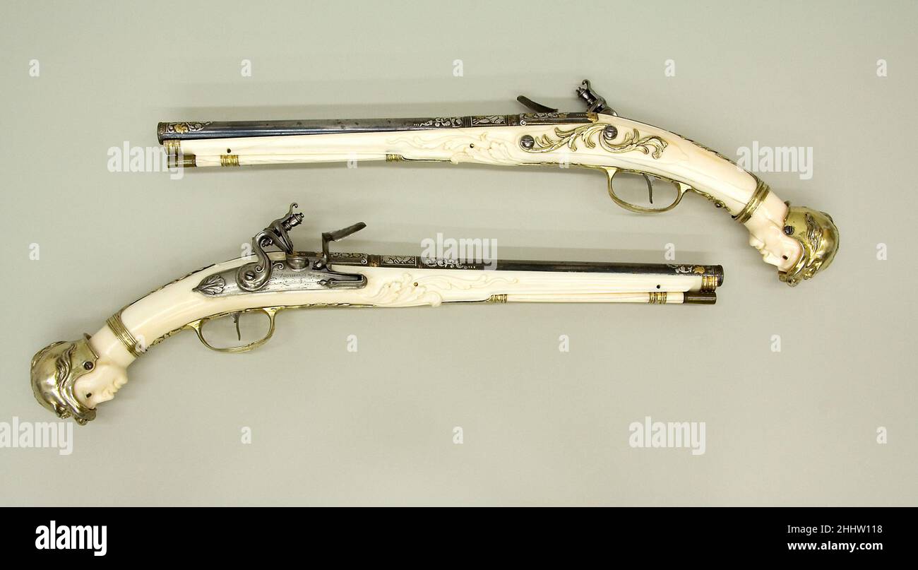 Pair of Flintlock Pistols ca. 1675–85 Leonardus Graeff Aachen Although ...