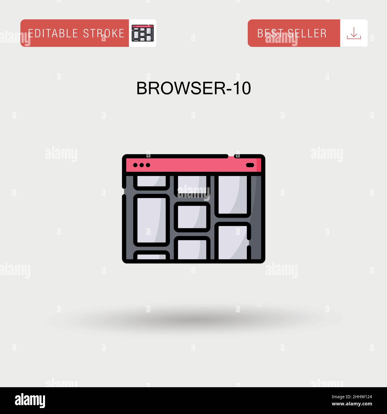 Browser-10 Simple vector icon Stock Vector Image & Art - Alamy