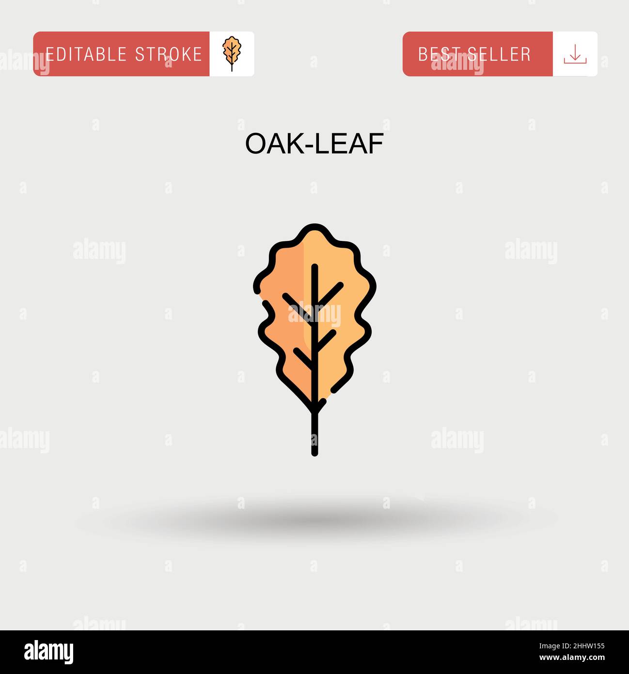 Simple oak leaf hi-res stock photography and images - Alamy