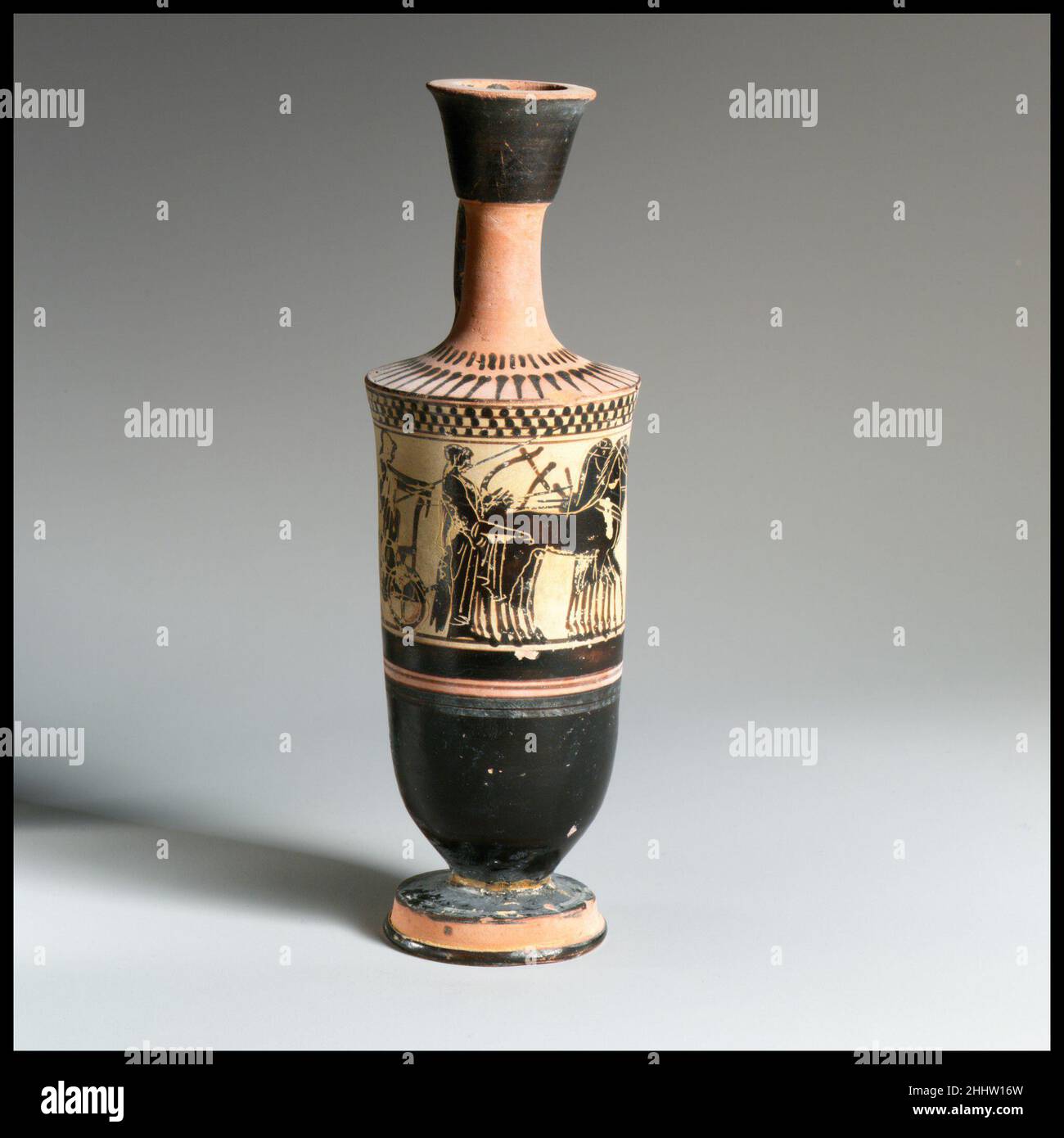 Lekythos ca. 480 B.C. Attributed to the Haimon Painter Chariot scene ...