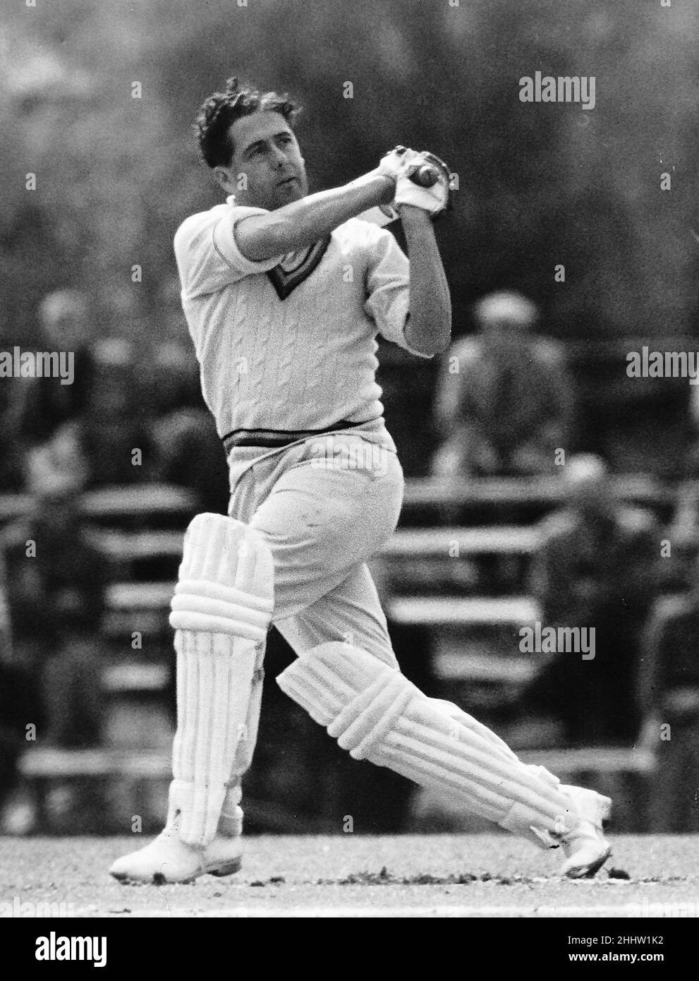 Trevor Bailey England Cricketer 18th May 1955 Stock Photo - Alamy