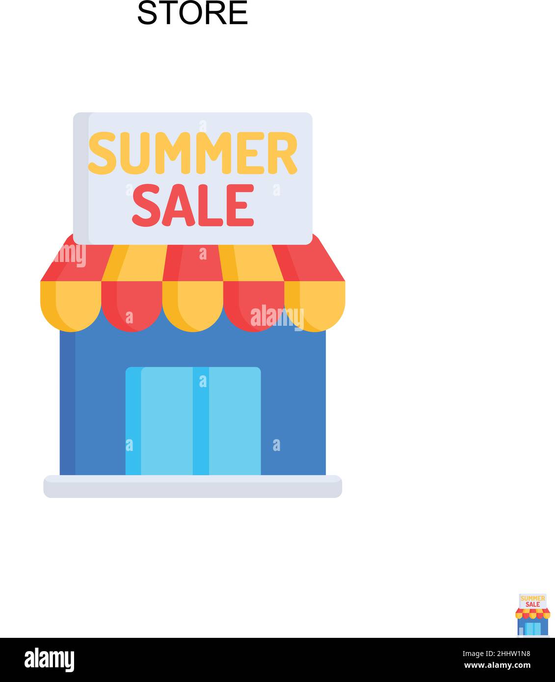 Store Simple vector icon.Perfect color modern pictogram on editable ...