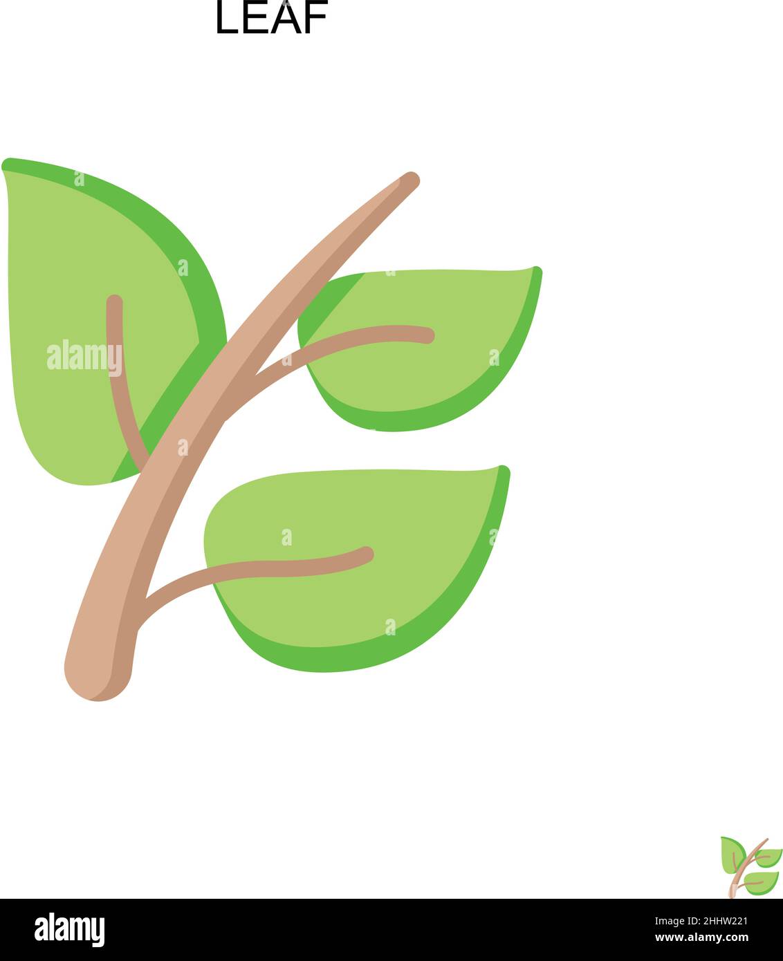 Leaf Simple vector icon.Perfect color modern pictogram on editable ...