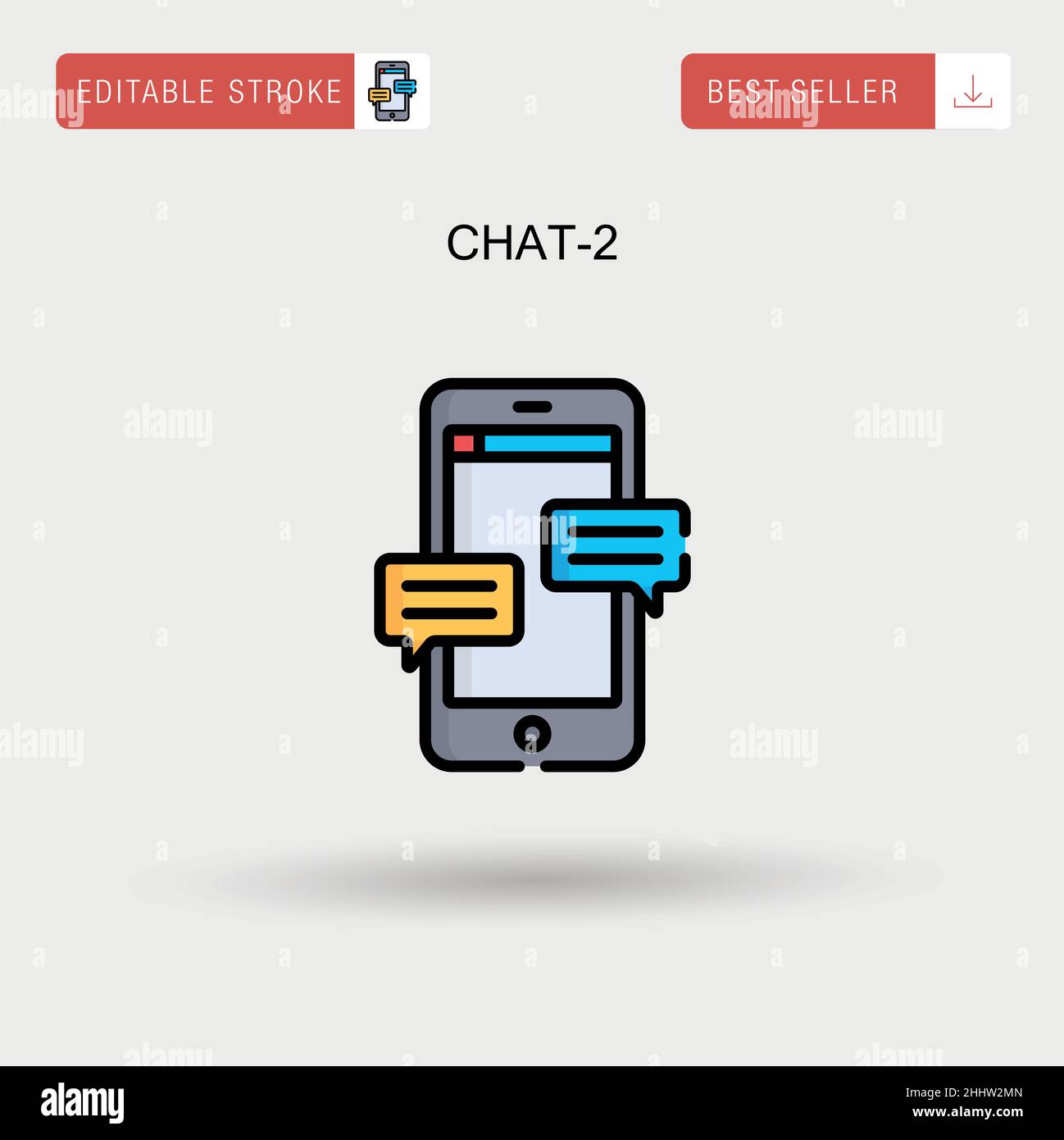 Chat-2 Simple vector icon Stock Vector Image & Art - Alamy
