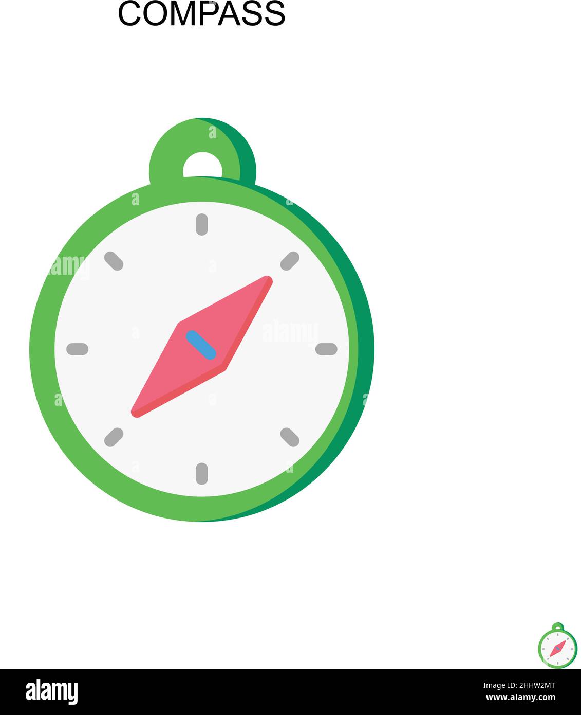 Compass Simple vector icon.Perfect color modern pictogram on editable ...