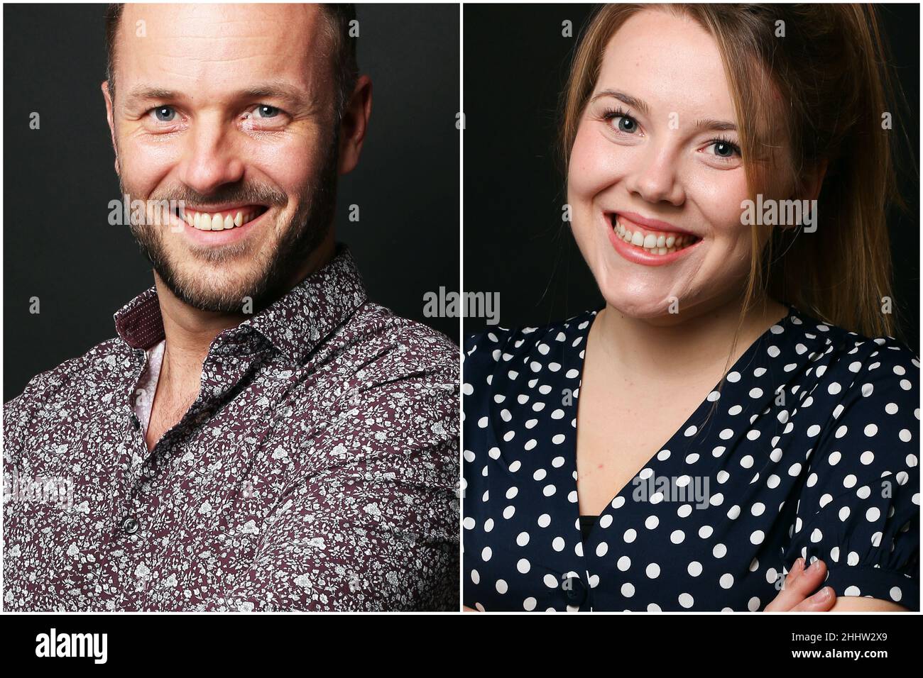 Group of people in a collage Stock Photo - Alamy