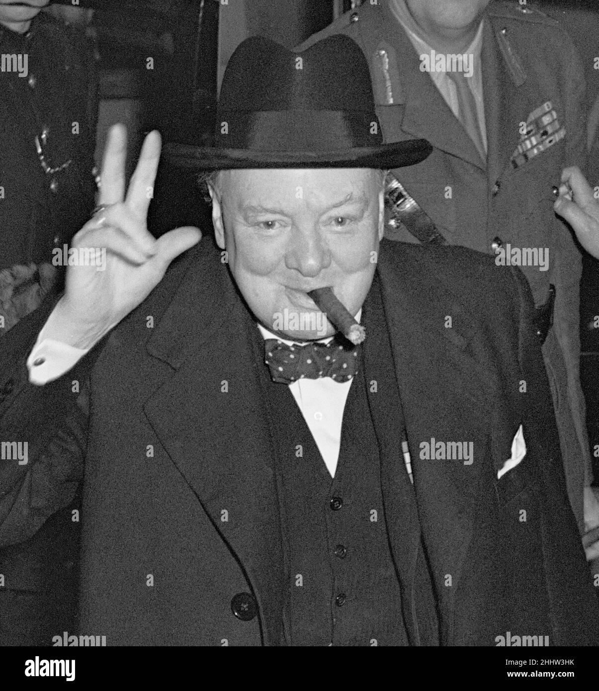 Former Prime Minister and leader of the Tory party seen here greeting ...