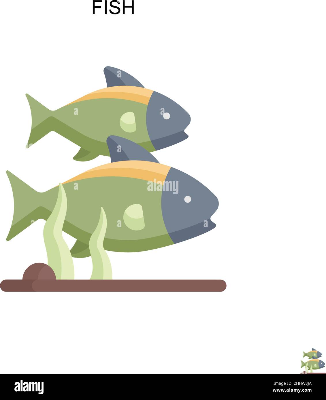 Fish Simple vector icon.Perfect color modern pictogram on editable ...