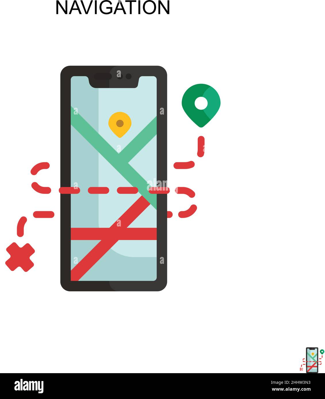 Navigation Simple vector icon.Perfect color modern pictogram on ...