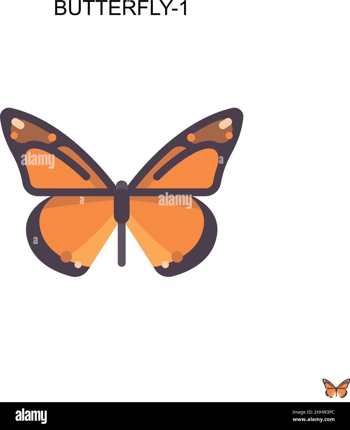 Butterfly-1 Simple vector icon.Perfect color modern pictogram on ...