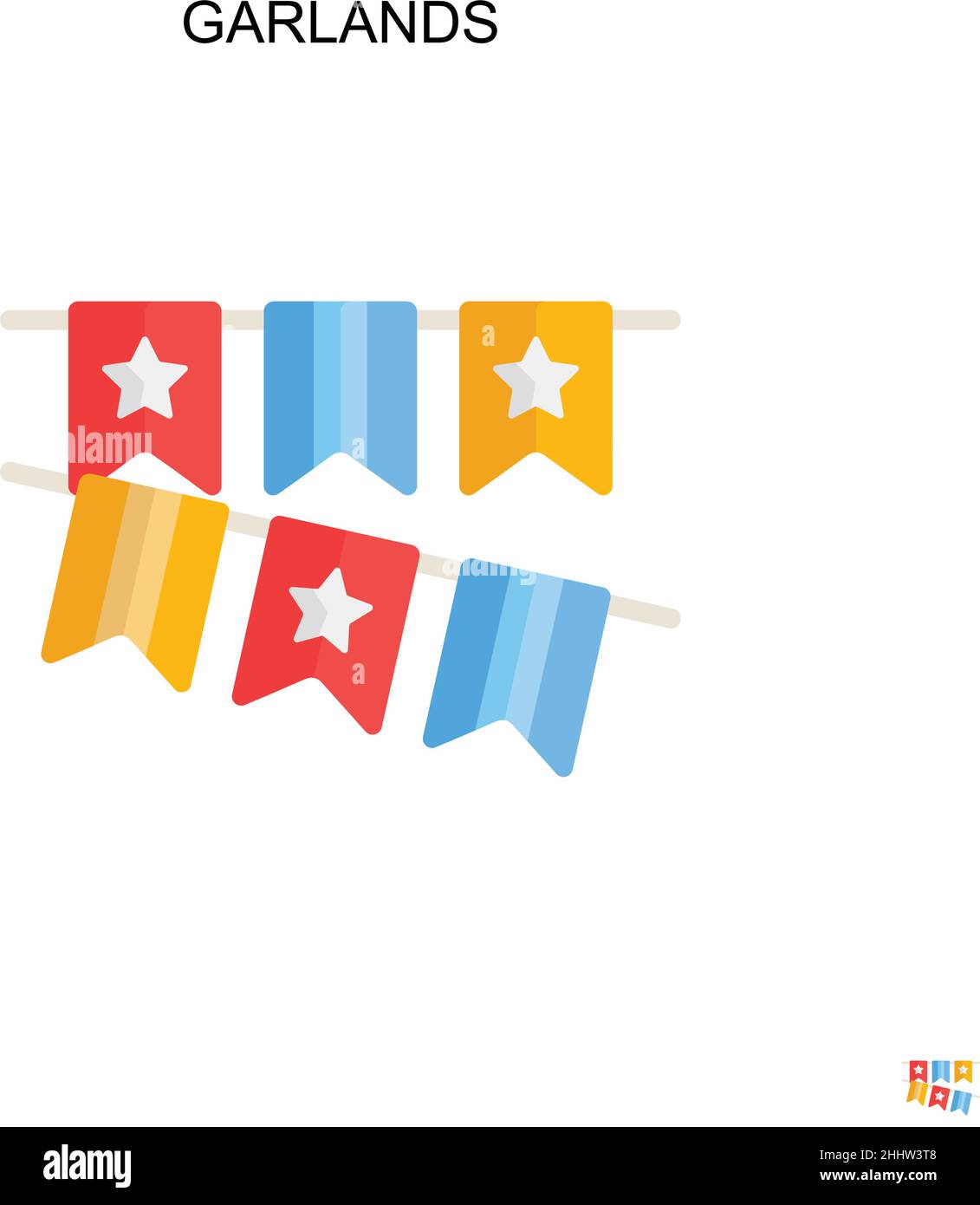 Garlands Simple vector icon.Perfect color modern pictogram on editable ...