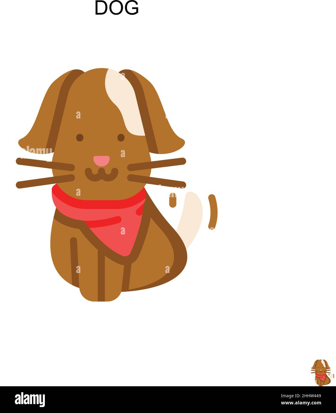 Dog Simple vector icon.Perfect color modern pictogram on editable ...