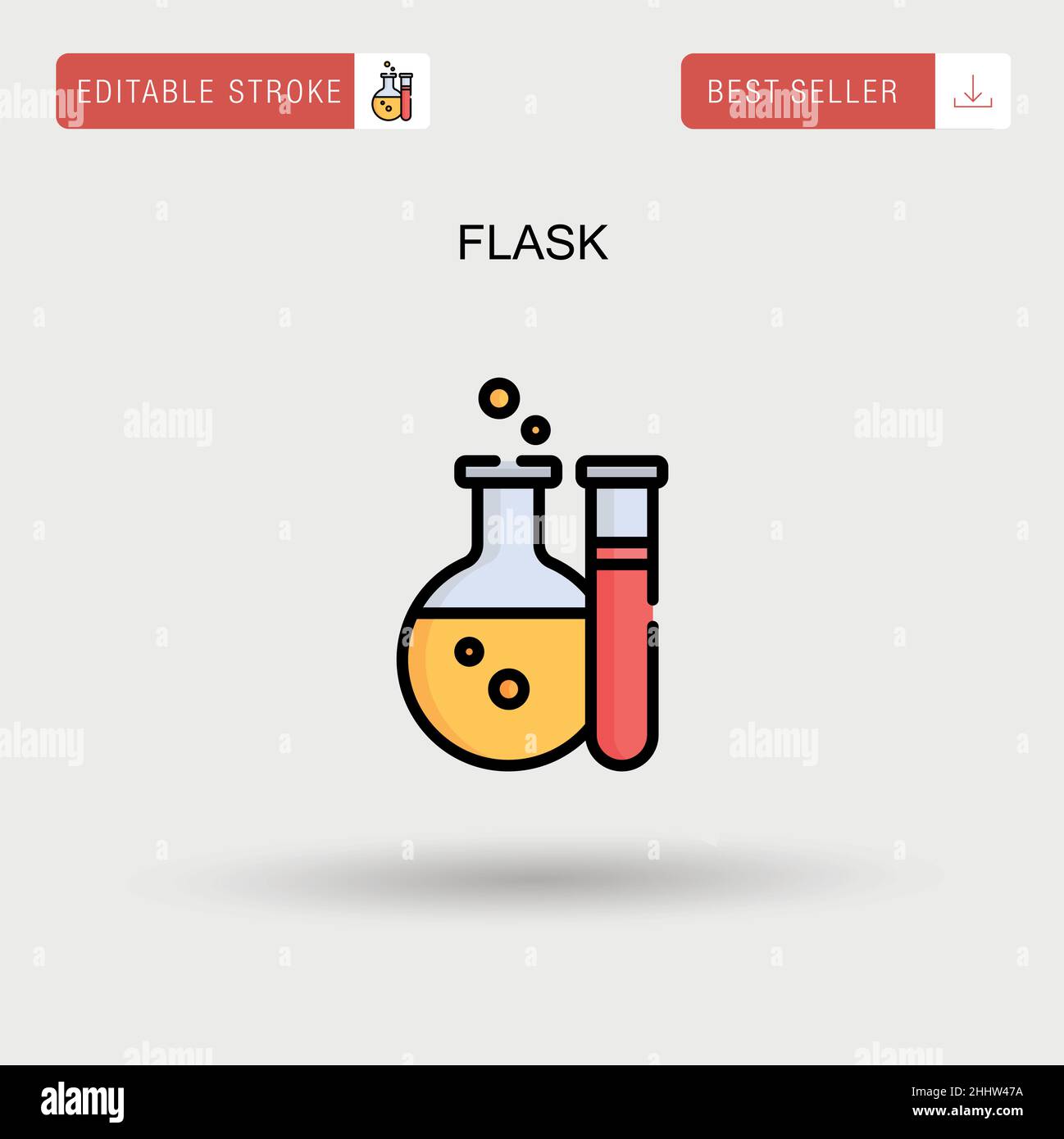Flask for chemistry Stock Vector Images - Alamy