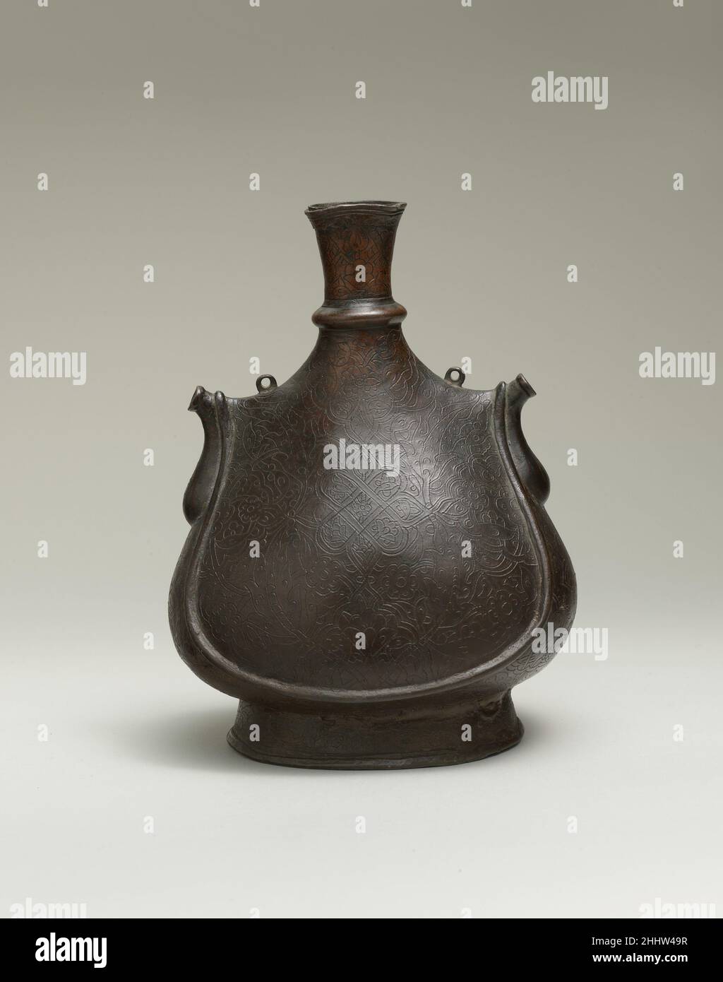 Pilgrim Flask 17th century Imitating the shape of more portable leather ...