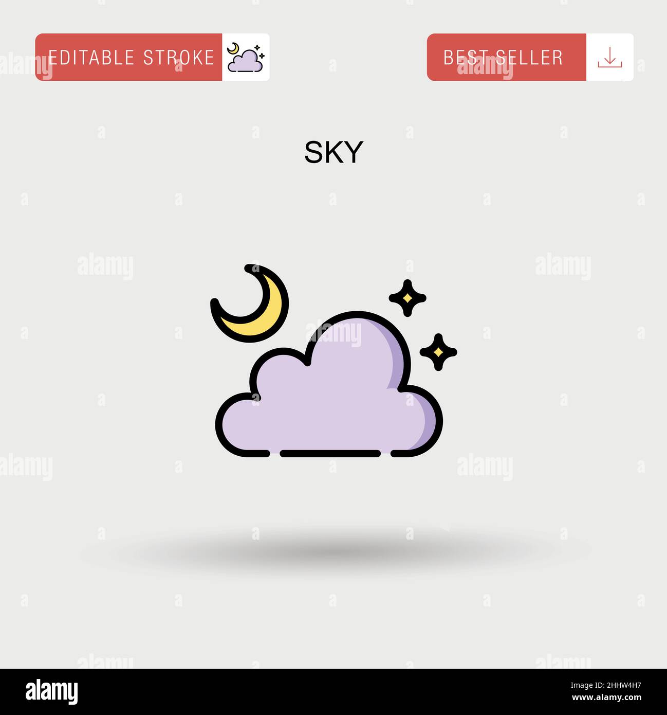Sky Simple vector icon Stock Vector Image & Art - Alamy