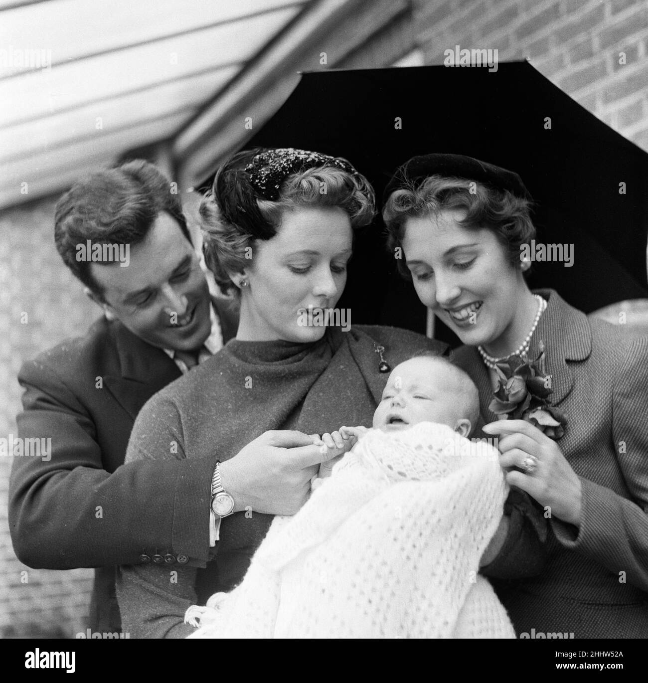 Brian Rix and Elspet Gray at the christening of their daughter Louisa ...