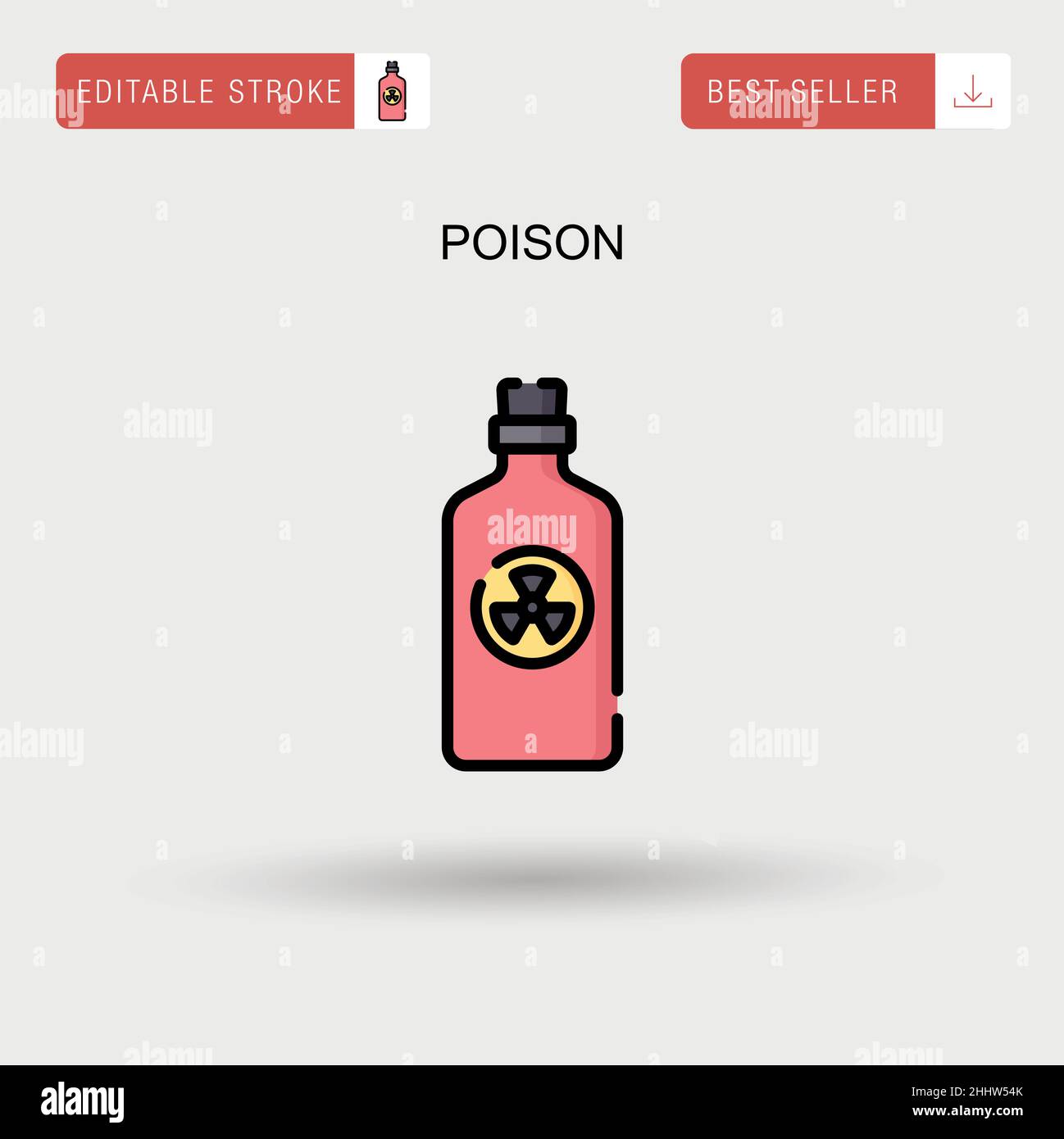 Poison Simple vector icon Stock Vector Image & Art - Alamy