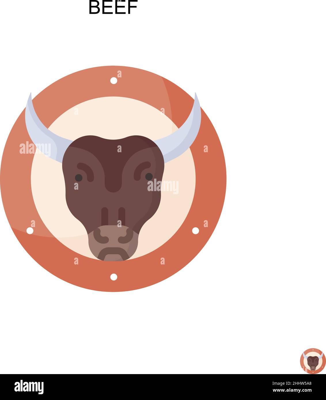 Beef Simple vector icon.Perfect color modern pictogram on editable ...