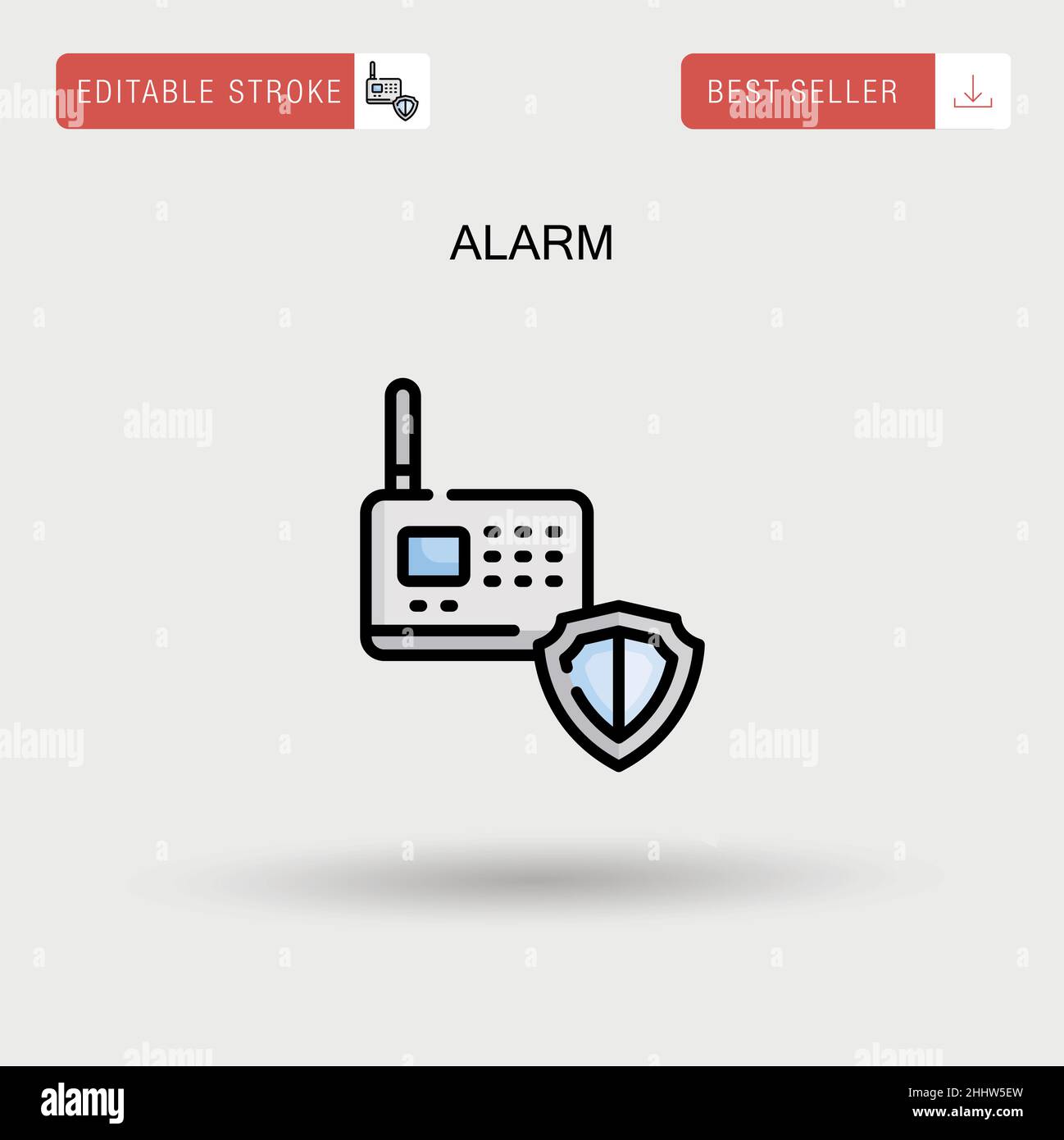 Fire alarm icon cartoon style hi-res stock photography and images - Alamy