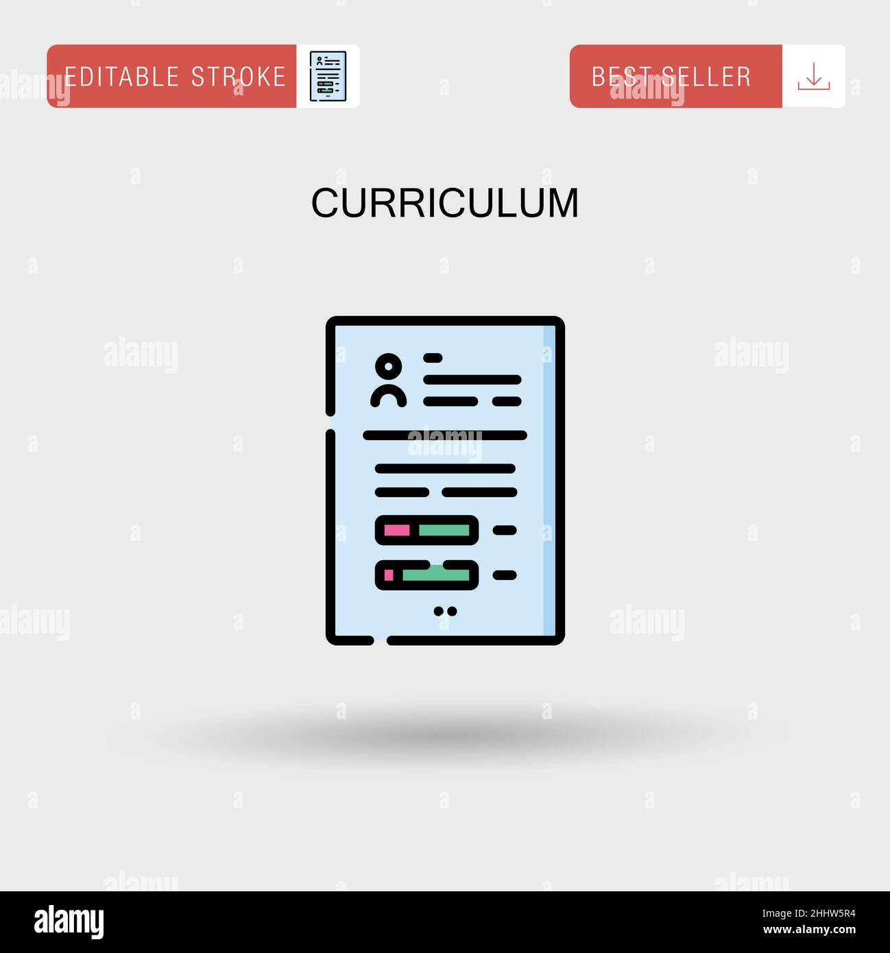 Curriculum icon hi-res stock photography and images - Alamy