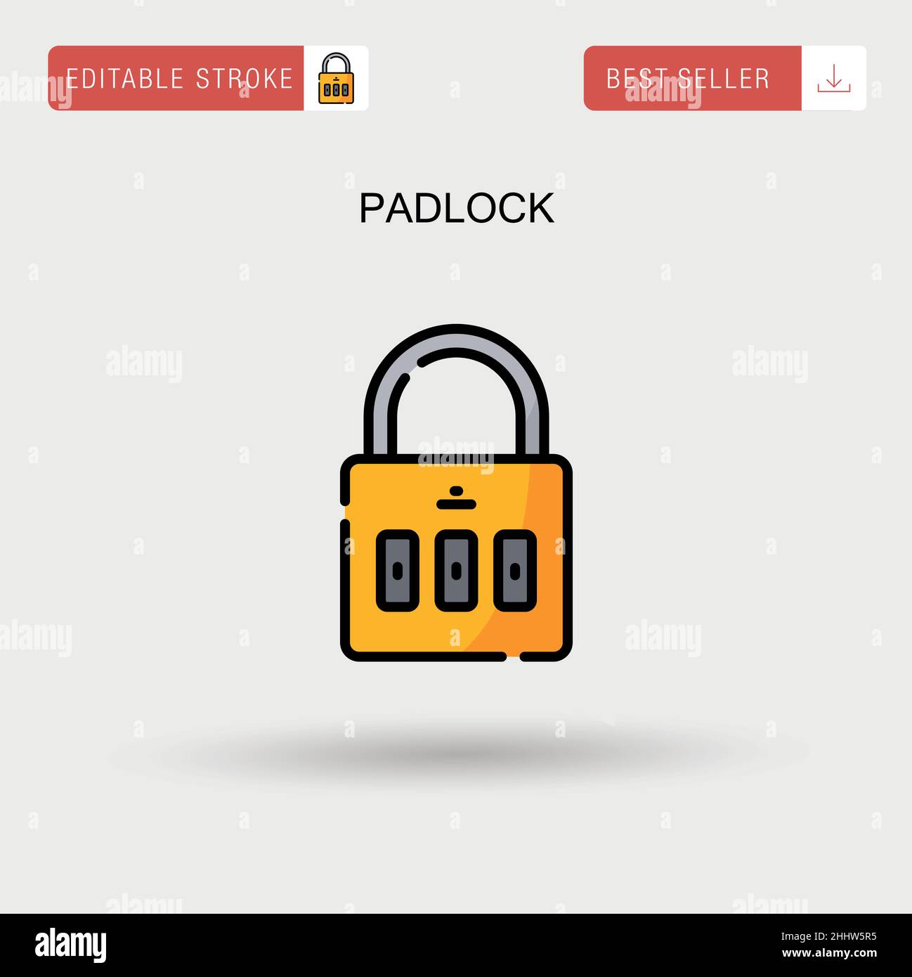 Padlock Simple vector icon Stock Vector Image & Art - Alamy