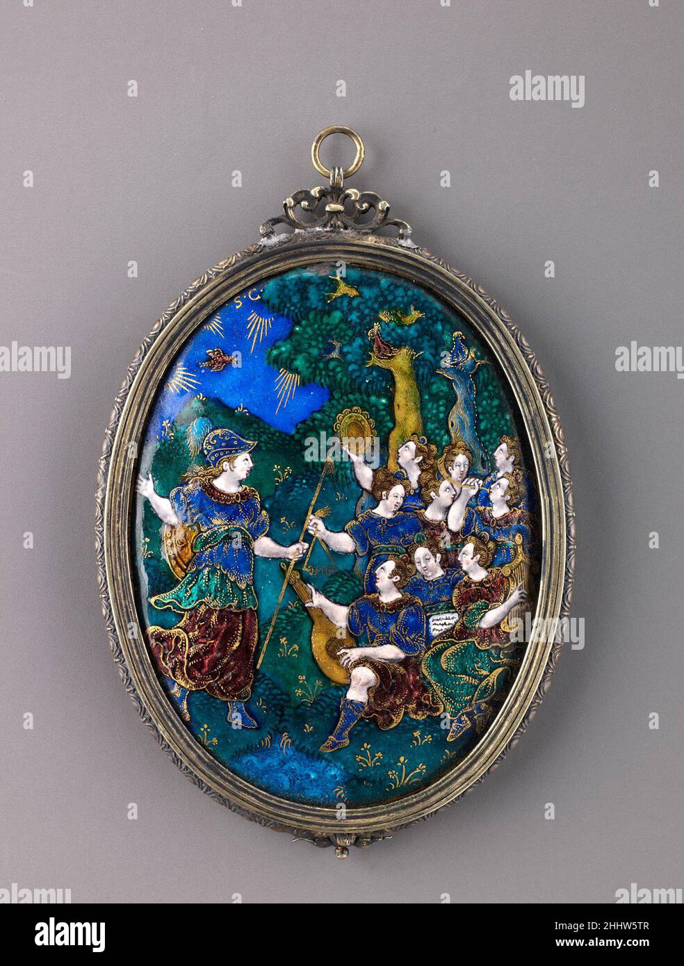 Mirror; Minerva Visits the Muses on Mount Helicon early 17th century ...