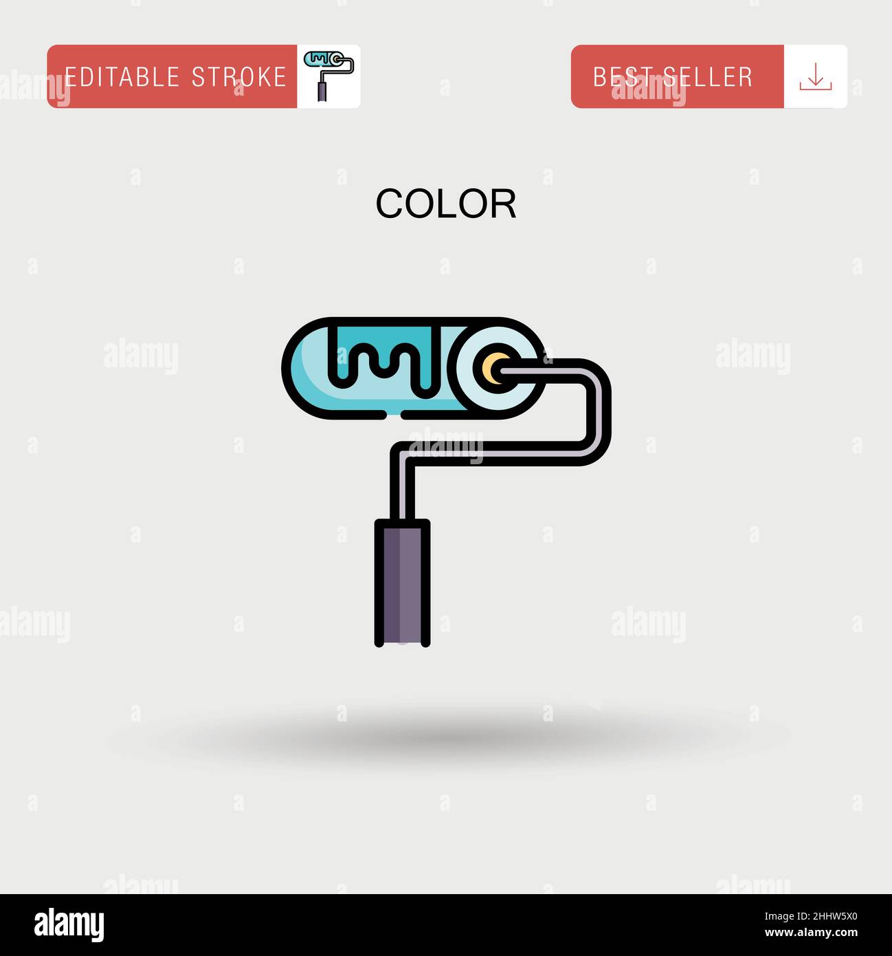 Color Simple vector icon Stock Vector Image & Art - Alamy