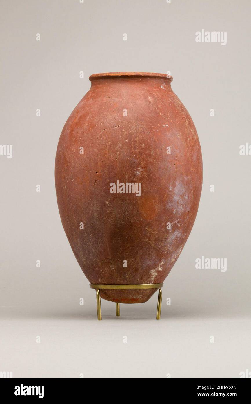 Red polished ware jar ca. 4500–4000 B.C. (?) Predynastic Period. Red ...