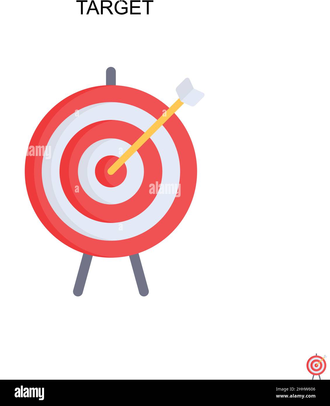 Target Simple vector icon.Perfect color modern pictogram on editable ...