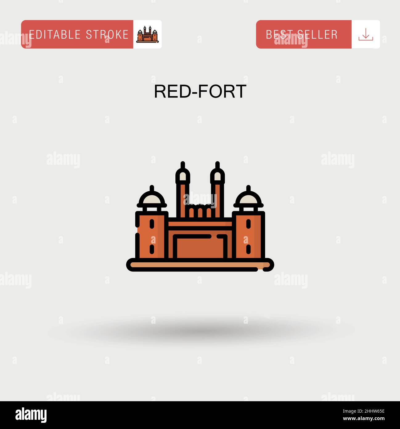 Easy Drawing Of Red Fort