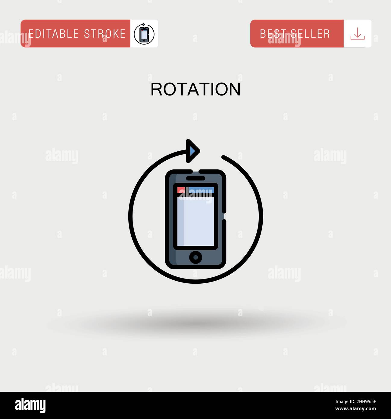 Rotation Simple vector icon Stock Vector Image & Art - Alamy