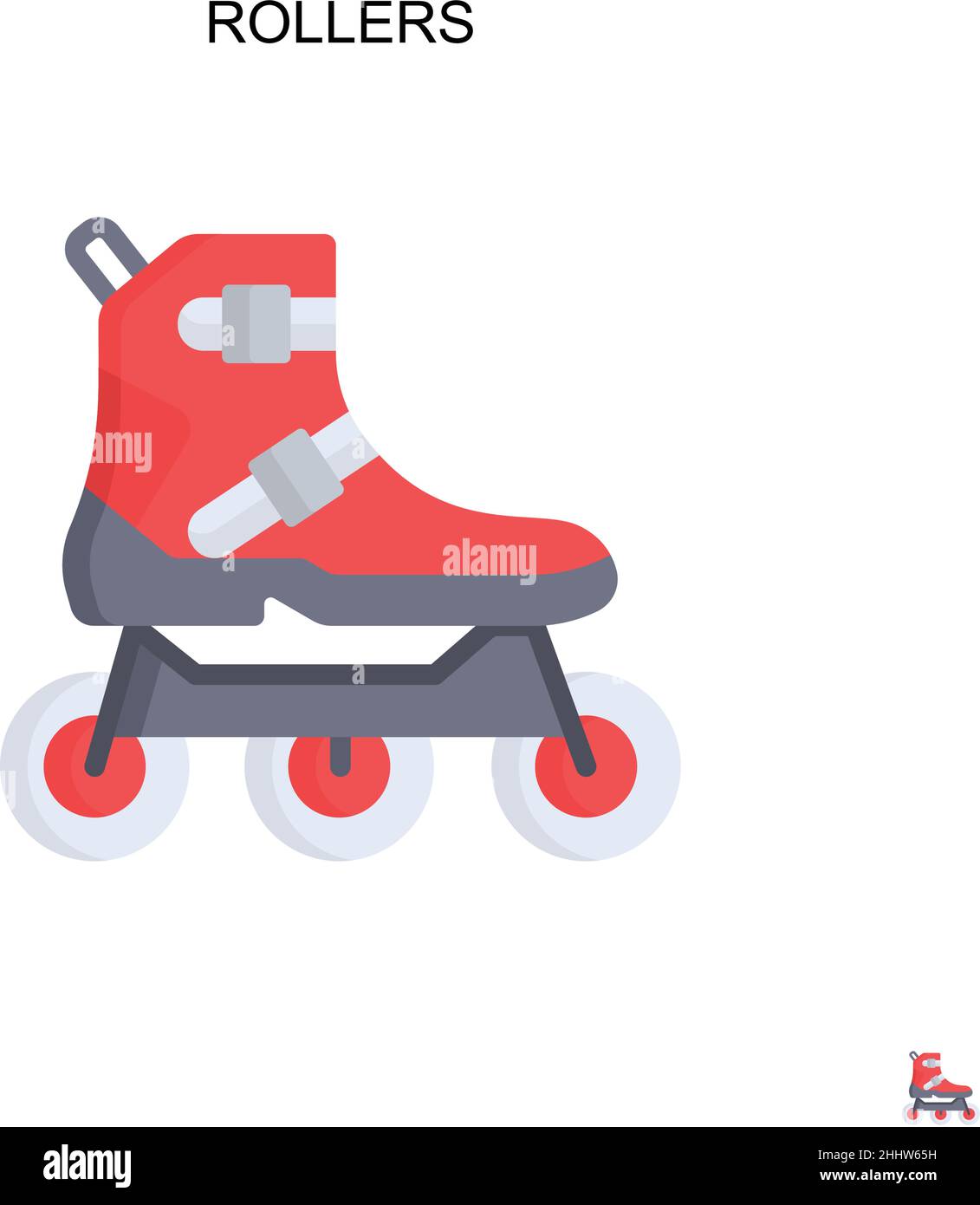 Rollers Simple vector icon.Perfect color modern pictogram on editable ...