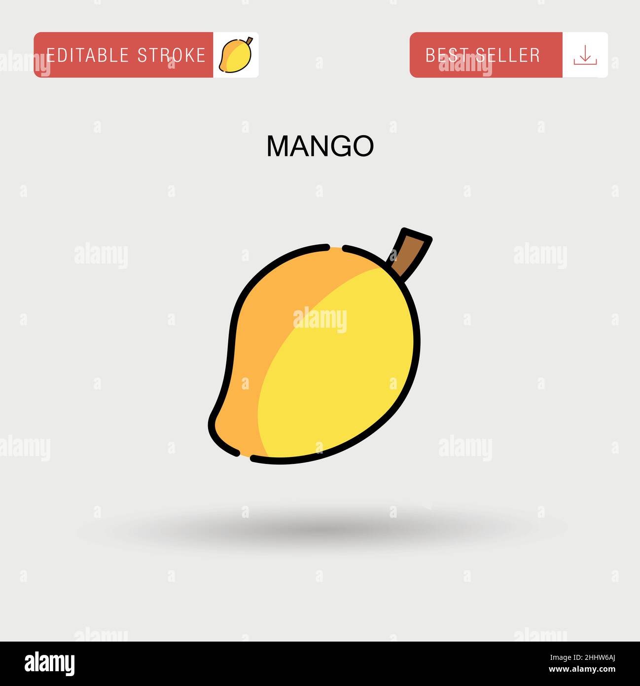 Mango Simple vector icon Stock Vector Image & Art - Alamy
