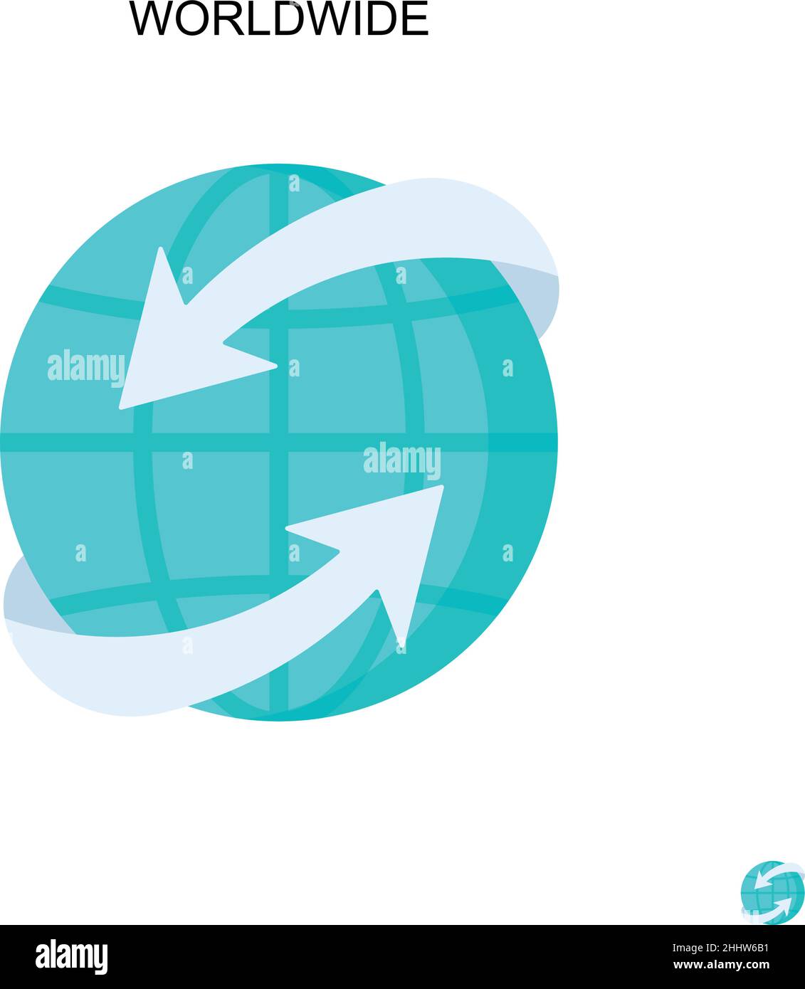 Worldwide Simple vector icon.Perfect color modern pictogram on editable ...