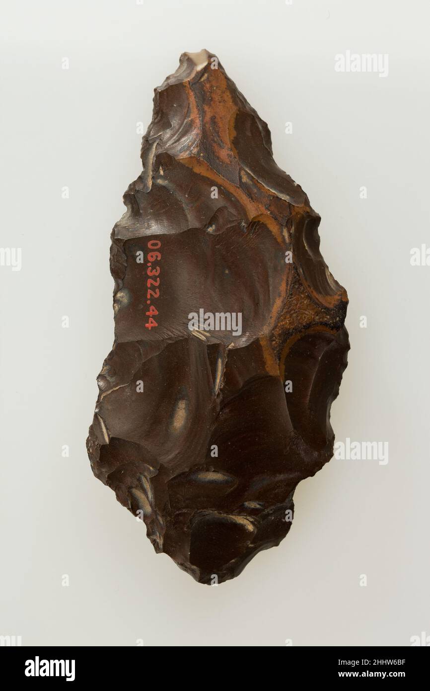 Biface, commonly referred to as a hand ax ca. 300,000–90,000 B.C. Lower ...