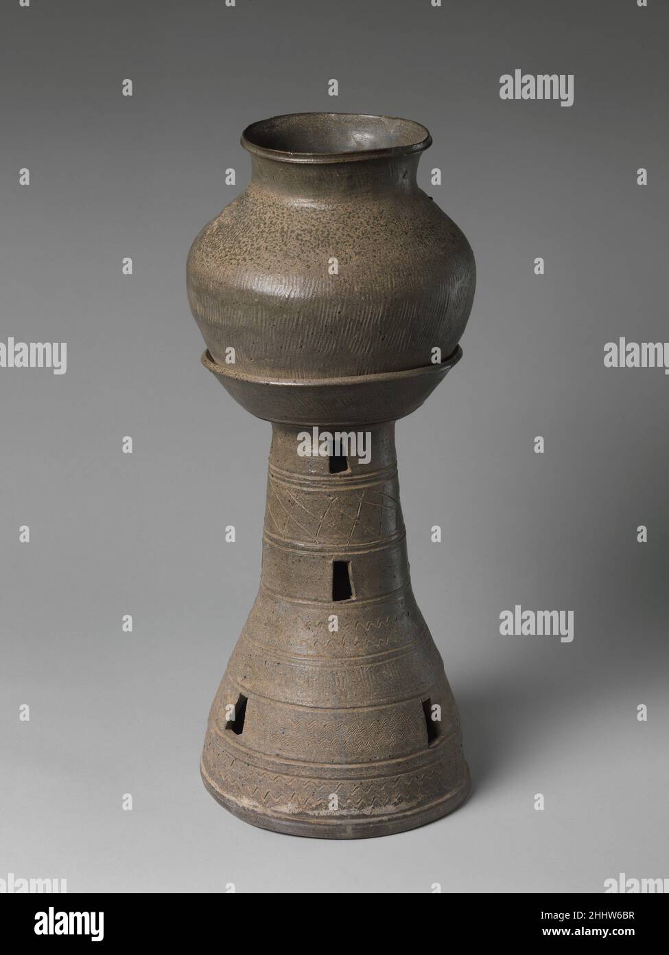 Jar and tall stand with perforated base mid-5th century Korea This ...